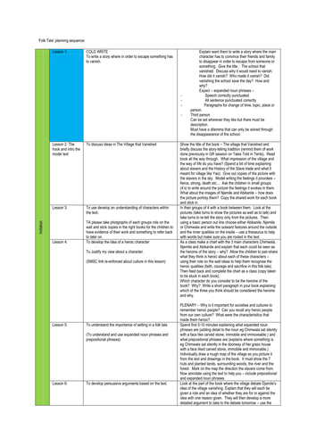 Unit on folk tale writing based on The Village that Vanished | Teaching ...