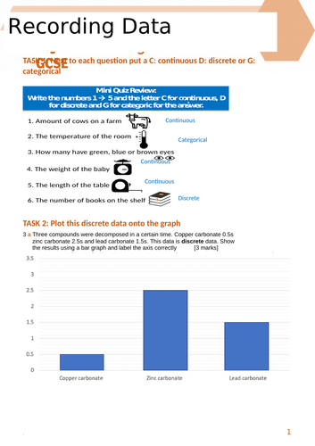 Recording Data | Teaching Resources