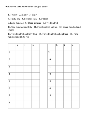Number and Place Value Worksheets | Teaching Resources