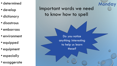 Years 5/6 Word List Spelling Lessons T4 | Teaching Resources
