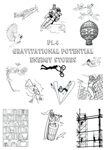 GCSE AQA P1.4 Gravitational potential energy Work Book | Teaching Resources