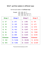 Partitioning Numbers in Different Ways KS2 Worksheets, Lesson Plans and ...