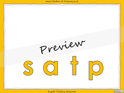 s, a, t, p - Letters and Sounds - Phonics Phase 2, Set 1 | Teaching ...