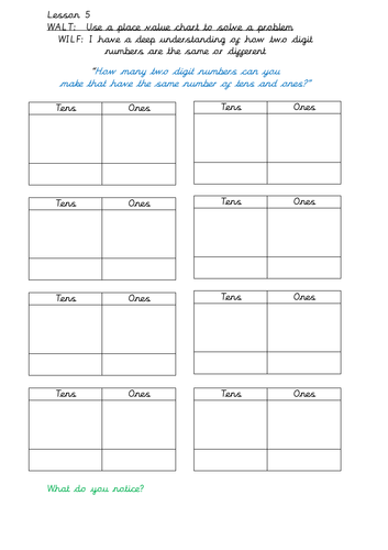 Year 2 Autumn Block 1 Place Value - Linking to White Rose Small Steps ...
