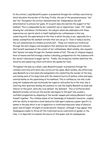 Macbeth Essay: A "How To" Guide on Constructing an AQA Macbeth Essay ...