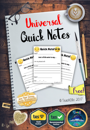 Back to School Quick Notes! | Teaching Resources