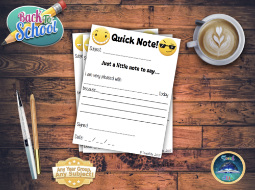 Back to School Quick Notes! | Teaching Resources