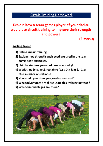 Btec Sport Level 2 Sport Exam Unit 1 Lesson 5 Circuit Training ...