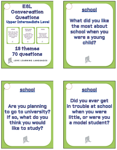 70 Upper-intermediate ESL conversation starter and speaking prompt ... 70 Upper-intermediate ESL conversation starter and speaking prompt ...