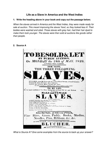 Life as a slave in America and the West Indies -Black Peoples of ...