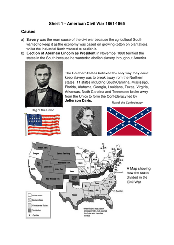 American Civil War -Black Peoples of America | Teaching Resources