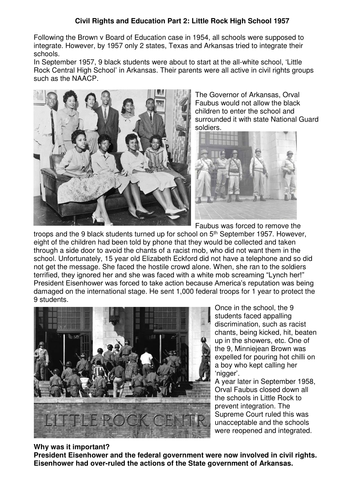 Little Rock Nine Case - Black Peoples of America | Teaching Resources
