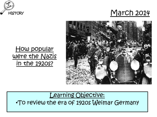 Hitler and the Nazi party 1920s intro | Teaching Resources