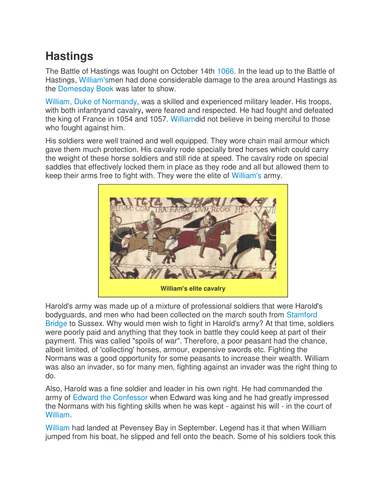 Battle of Hastings/Conquest | Teaching Resources