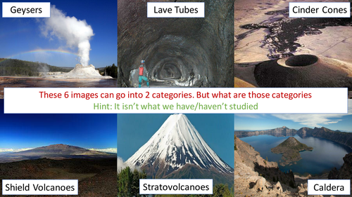 3.1.1 Small Scale Volcanic Landforms | Teaching Resources