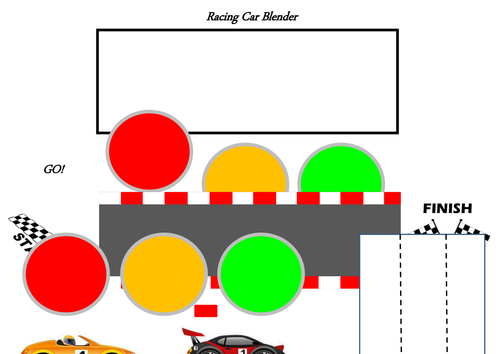 Racing Car blender activity with phonics phase 2 CVC words | Teaching ...