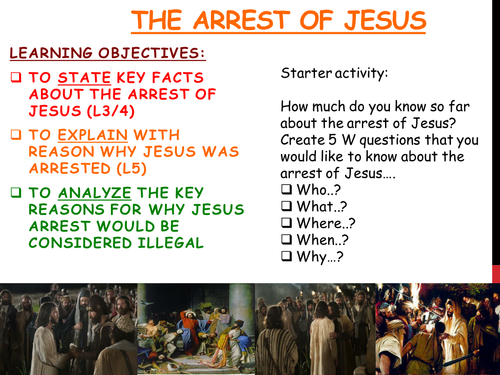 The Arrest and Trail of Jesus - 2 full 1-hour lessons | Teaching Resources