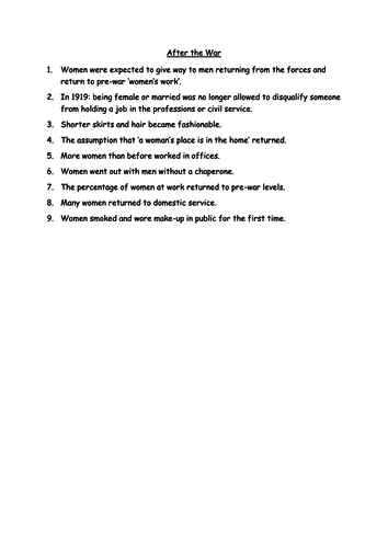 Women in the First World War | Teaching Resources