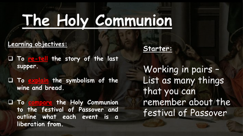 The Holy Communion | Teaching Resources