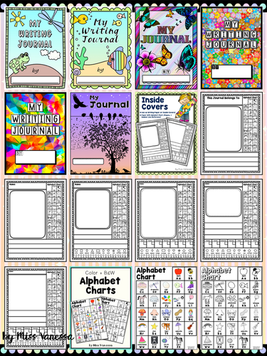 Journal Paper for Early Writers, Writing Paper Journal Covers ...