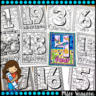 Animal-Themed Numbers 0-20 Coloring Pages | Teaching Resources