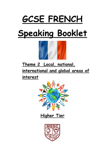 AQA french speaking questions booklets/ Higher | Teaching Resources