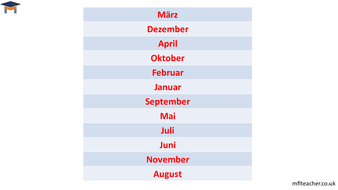 German - Put the months in order | Teaching Resources