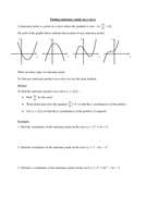 Worksheets to practise finding stationary points and their nature ...