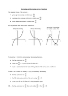 Worksheets on increasing / decreasing functions and sketching graphs ...