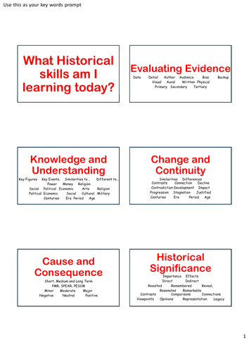 Historical Skills Word Searches & Posters (Key Terms) | Teaching Resources