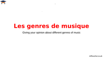 French - Music genres & opinions lesson | Teaching Resources