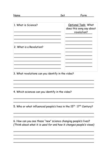 Scientific Revolution Lesson | Teaching Resources