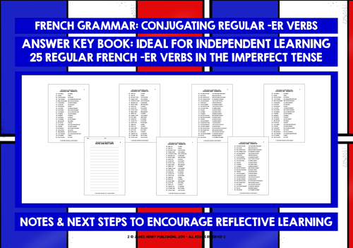 FRENCH ER VERBS IMPERFECT TENSE | Teaching Resources