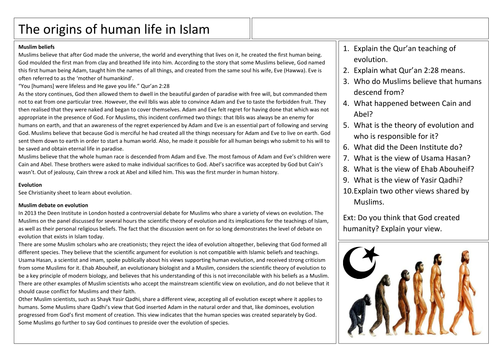 AQA GCSE Religious Studies Religion and Life | Teaching Resources