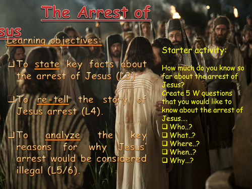 Christianity Scheme of Work - The Passion (Arrest, Trial, Crucifixion ...