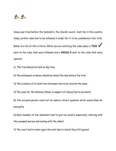 Christianity Scheme of Work - The Passion (Arrest, Trial, Crucifixion ...
