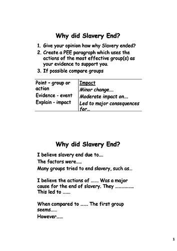 Amazing Grace - End of Slavery - Abolition Factors GB Lesson | Teaching ...