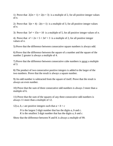 KS4 Algebraic Proof | Teaching Resources
