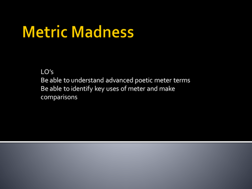 Rhythm and Meter in poetry | Teaching Resources