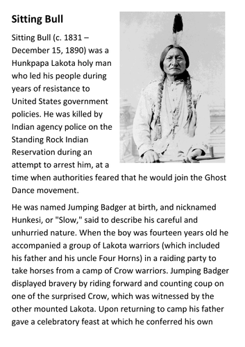 Sitting Bull Bundle | Teaching Resources