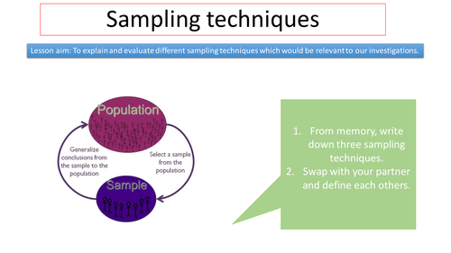 EDEXCEL A Level (2016) Independent Investigation - Sampling Techniques ...