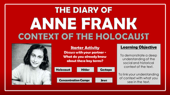 The Diary of Anne Frank - The Context of the Holocaust | Teaching Resources