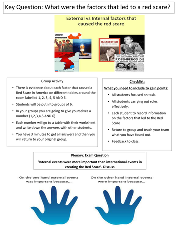 The Red Scare observation lesson | Teaching Resources