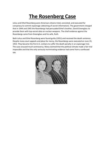 The Red Scare observation lesson | Teaching Resources