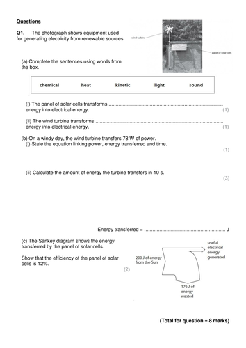 Bitesize Energy revision - Renewable energy, fossil fuels and nuclear ...