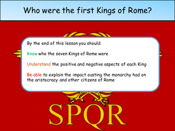 Who were the first Kings of Rome? Lesson 2 (Politics of the Late ...