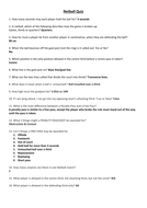 Netball Wet Weather Quiz | Teaching Resources