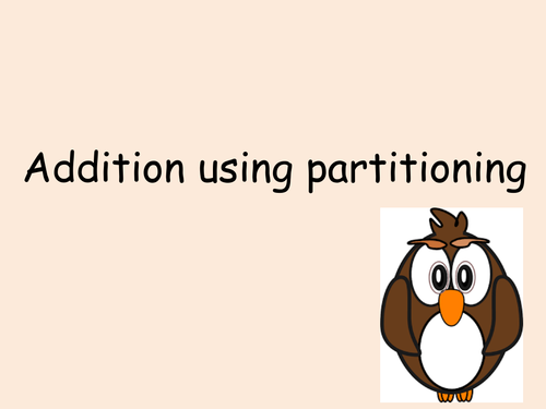 Addition of 2 digit numbers using partitioning: partitioning 2 and 3 ...