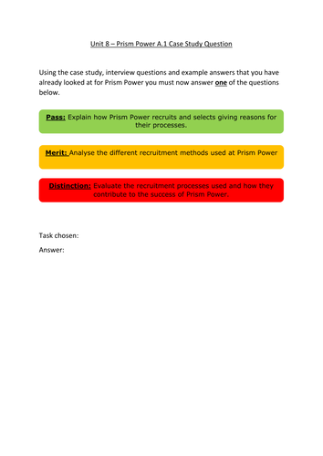Edexcel BTEC Business (Level 3) Unit 8 Recruitment & Selection ... Edexcel BTEC Business (Level 3) Unit 8 Recruitment & Selection ...