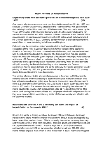 Edexcel 9-1 GCSE - Weimar & Nazi Germany -Invasion of the Ruhr ...